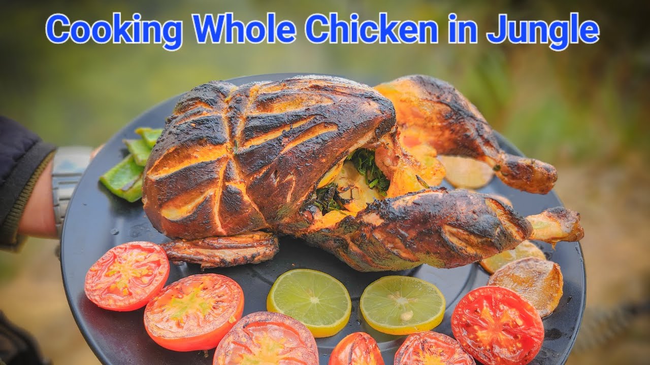 Cooking Whole Chicken in Jungle | Mountain Cooking | The Raw We Cook ...