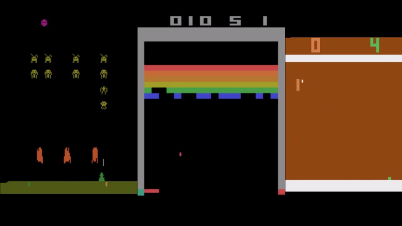 OpenAI Gym Atari Double DQN Breakout SpaceInvaders Pong - YouTube