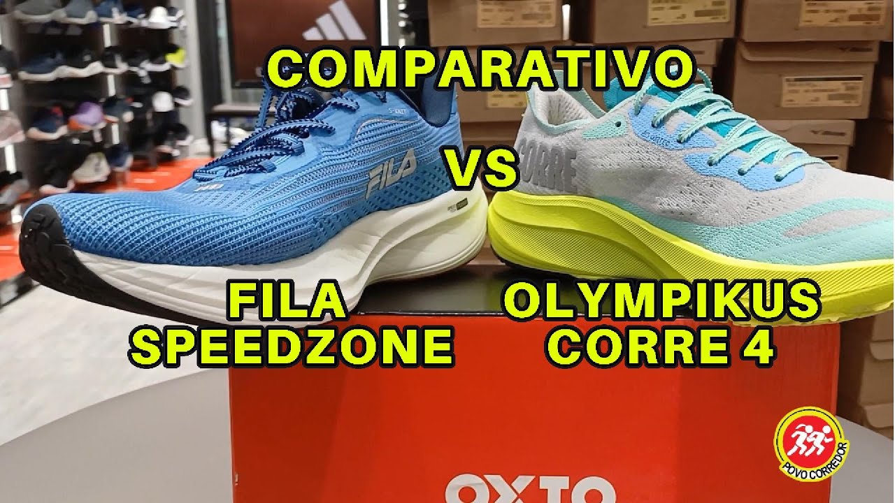 COMPARATIVO FILA SPEEDZONE X OLYMPIKUS CORRE4 - YouTube