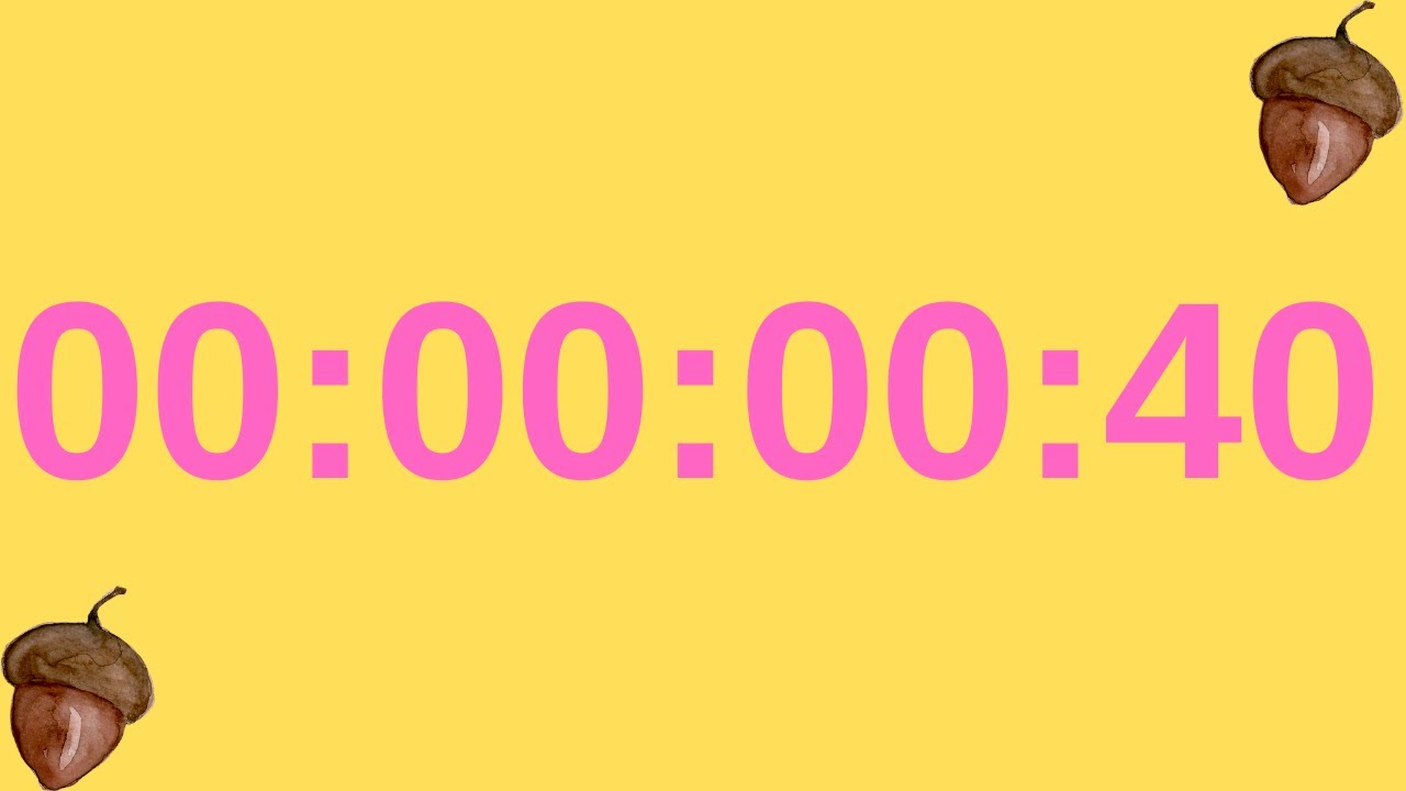 40 Seconds Timer | 40 Seconds Countdown | Countdown Time | Simple Timer ...