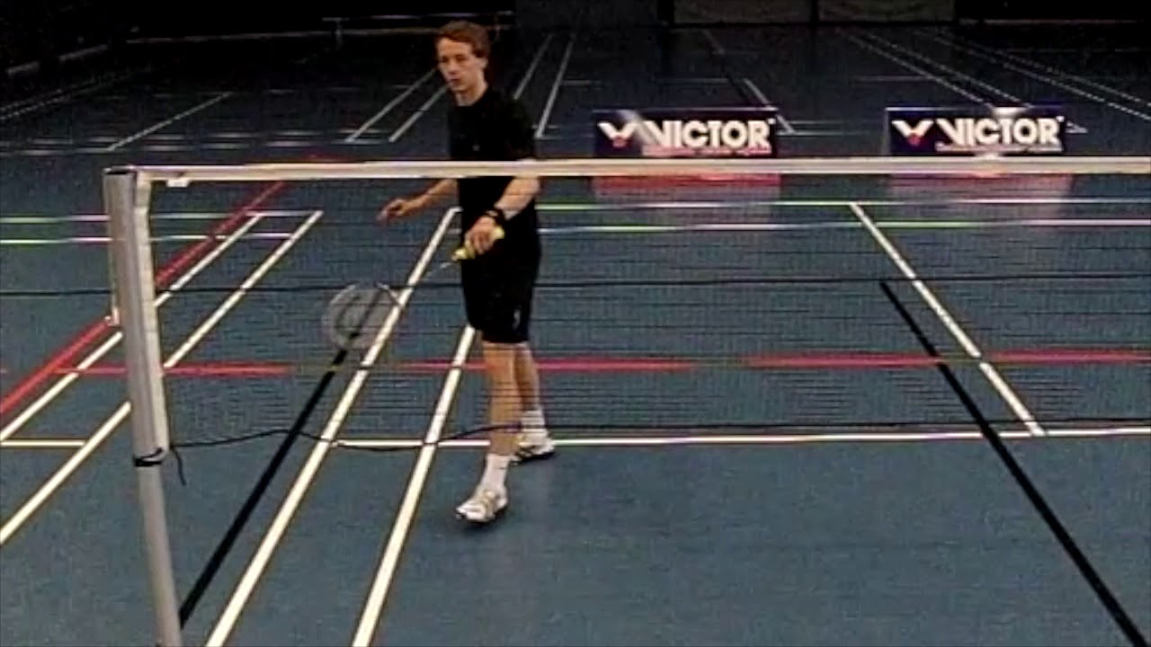 Badminton Technik: Rückhand Longline Swip Slow Motion (Badminton ...