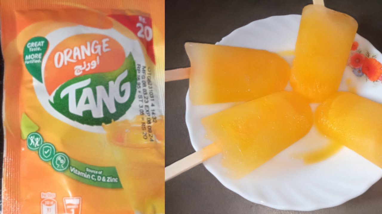 orange Tang popsicle l Tang se banae kulfi l very simple and easy - YouTube