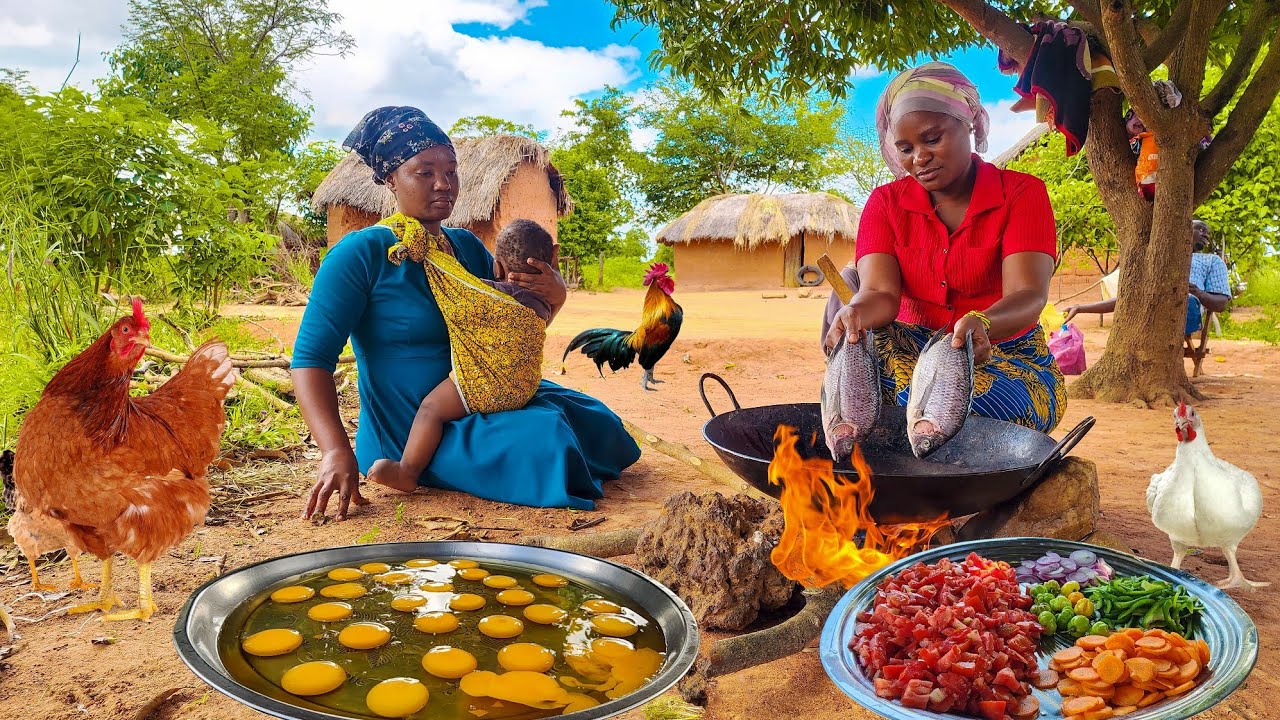 African Village Life #Cooking Village Food For Breakfast - YouTube