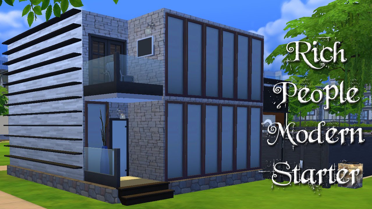 Sims 4|| Rich People Starter Home - YouTube