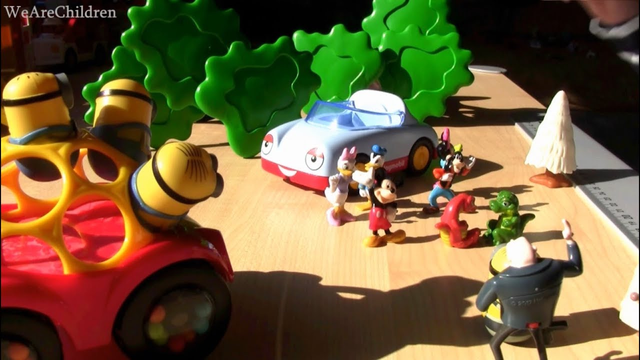 Micky Mini Donald Daisy Goofy Gru Minions Thurtles Dinosaurier - YouTube