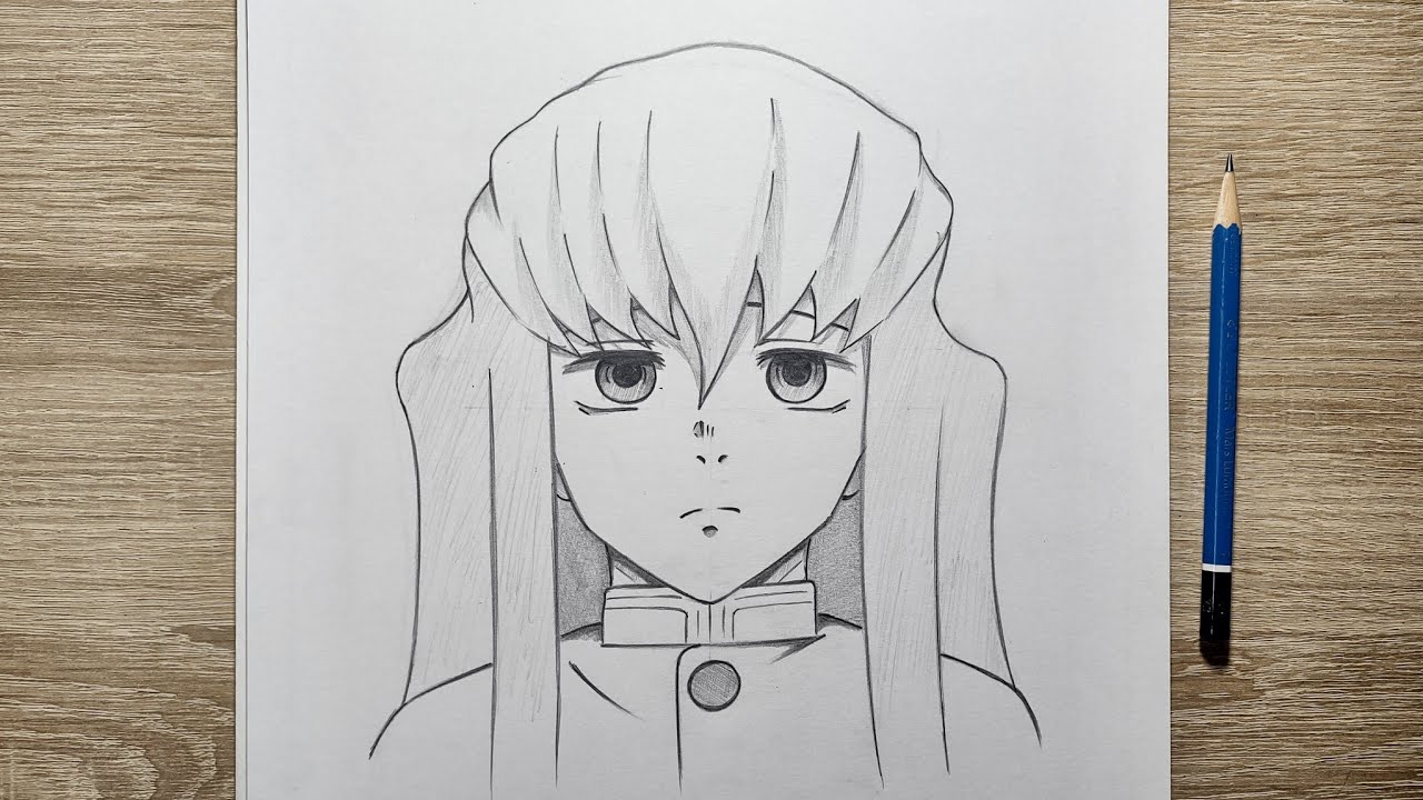 How to Draw Muichiro Tokito step by step ( Demon Slayer ) - YouTube