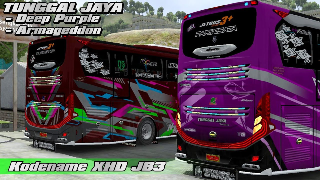 Kodename XHD JB3. Livery Tunggal Jaya Armageddon Deep Purple. Bussid ...