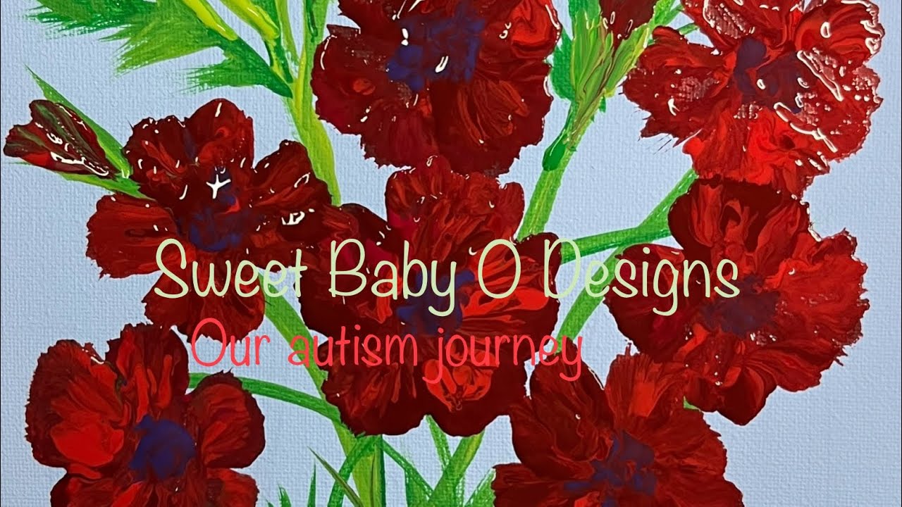 Painting with my autistic son Owen using a hand over hand method to ...