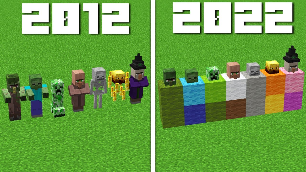 mob army spawn in 2012 vs 2022 - YouTube