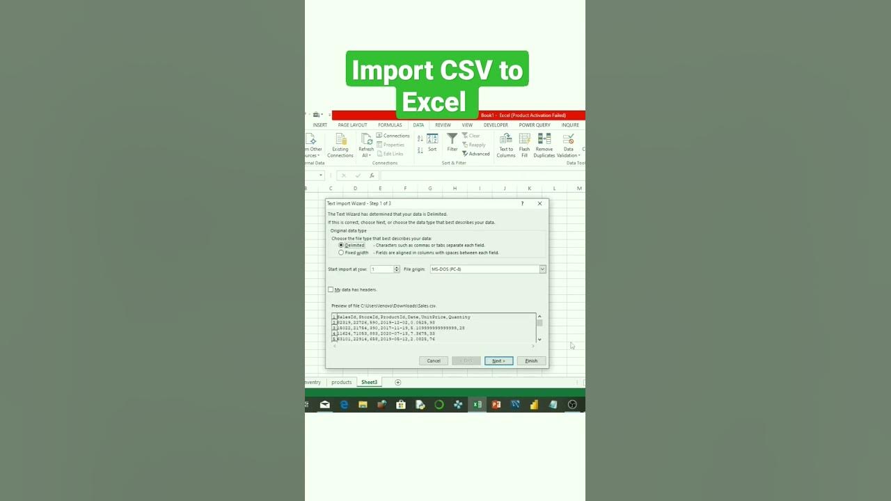 How To Import CSV File To Excel Worksheet excel short exceltips how-to-import-csv-file-to-excel-worksheet-excel-short-exceltips