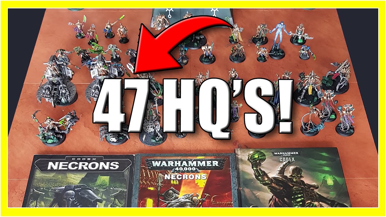 Necron Army Showcase 2023 - How Many HQ's? - YouTube
