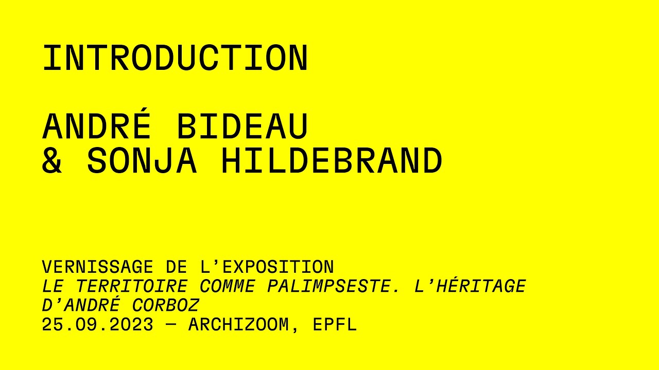 André Bideau & Sonja Hildebrand conférence inaugurale de l'exposition ...