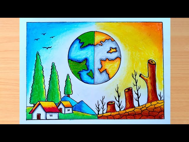 Global Warming Easy Drawings