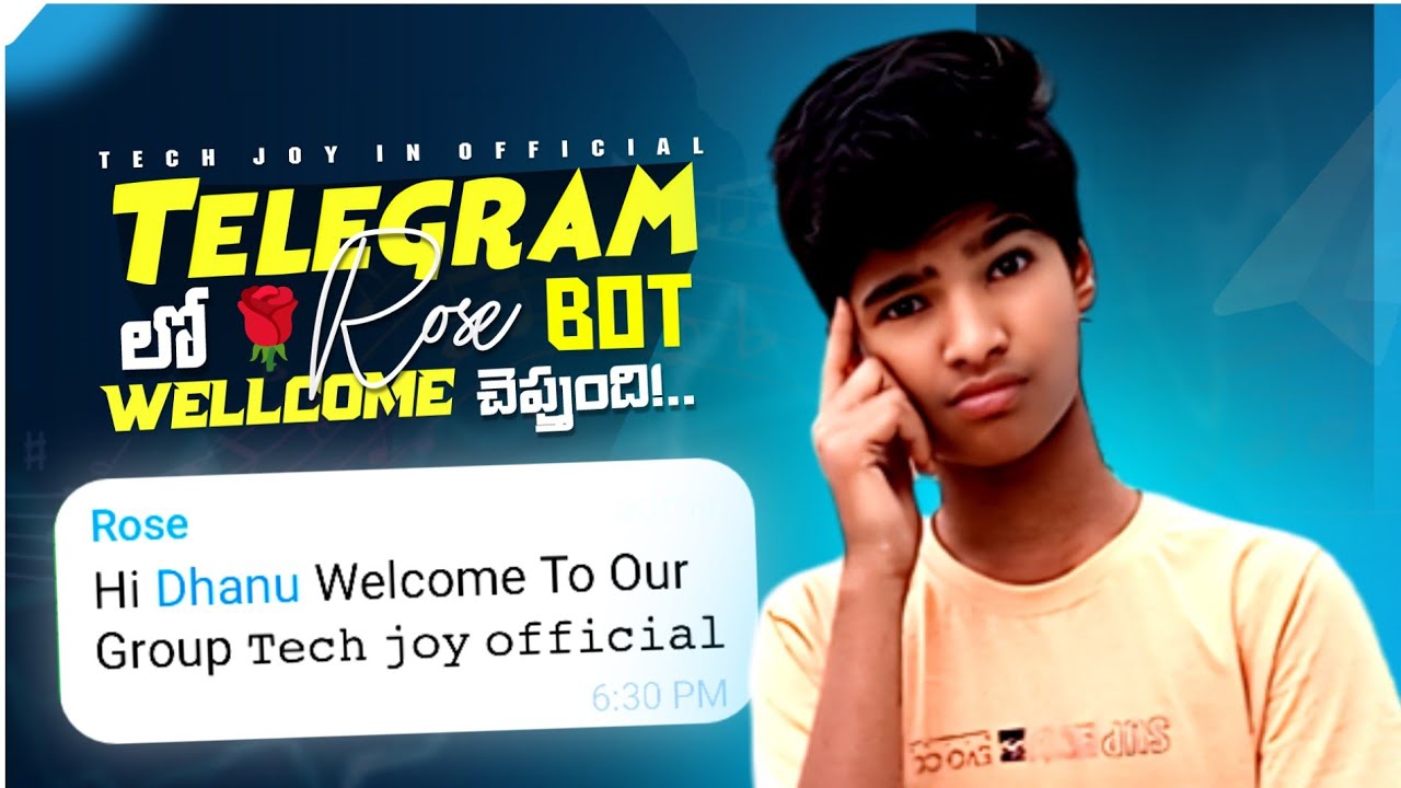 "How to Use a Telegram Bot to Welcome All Members to Your Group in Telugu'' || Tech Joy Official ...