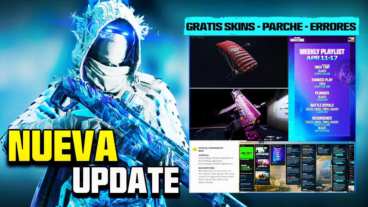 NUEVO PARCHE, SKIN GRATIS, ACTIVISION regresa a DAÑAR WARZONE y más ...