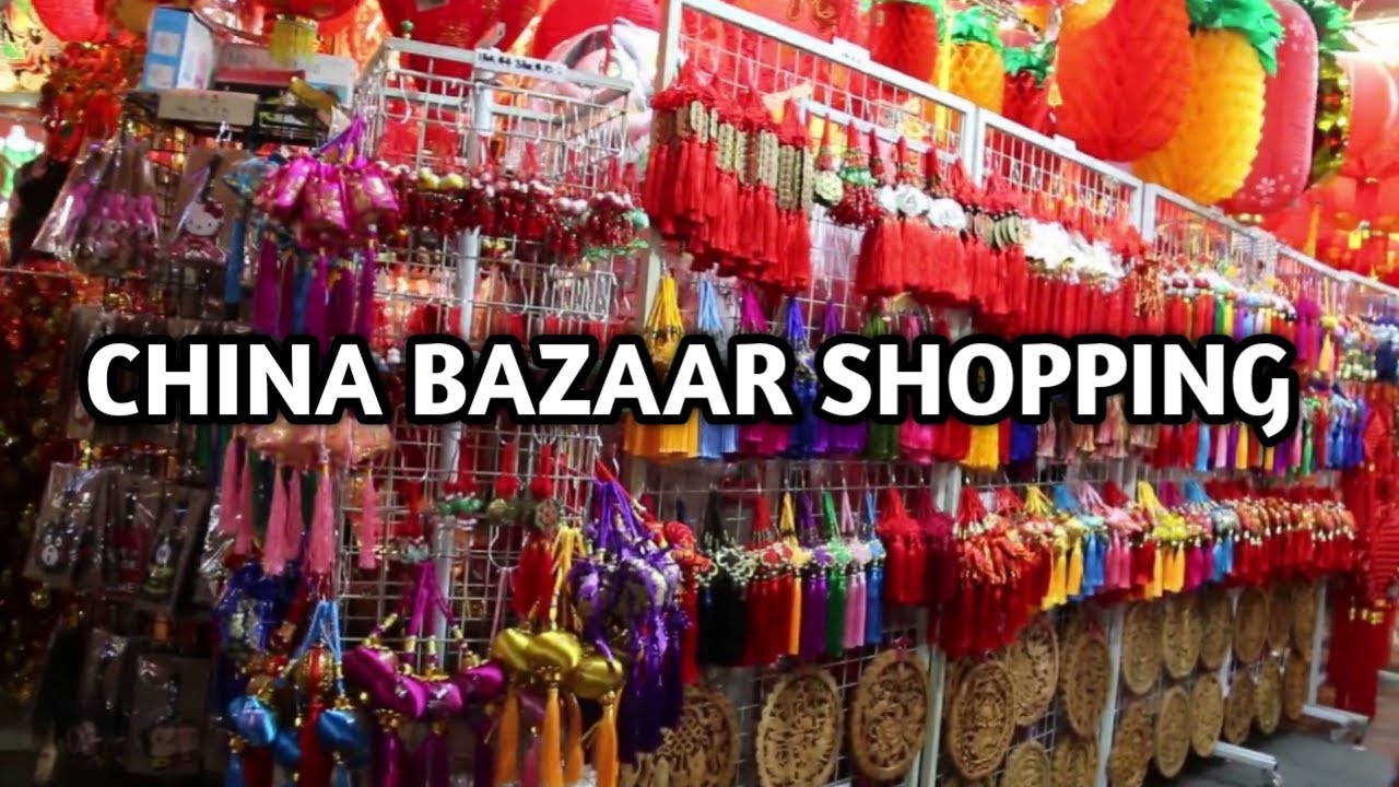 Shopping Experience in China Bazaar - Lot of Plastic Item Collections ...