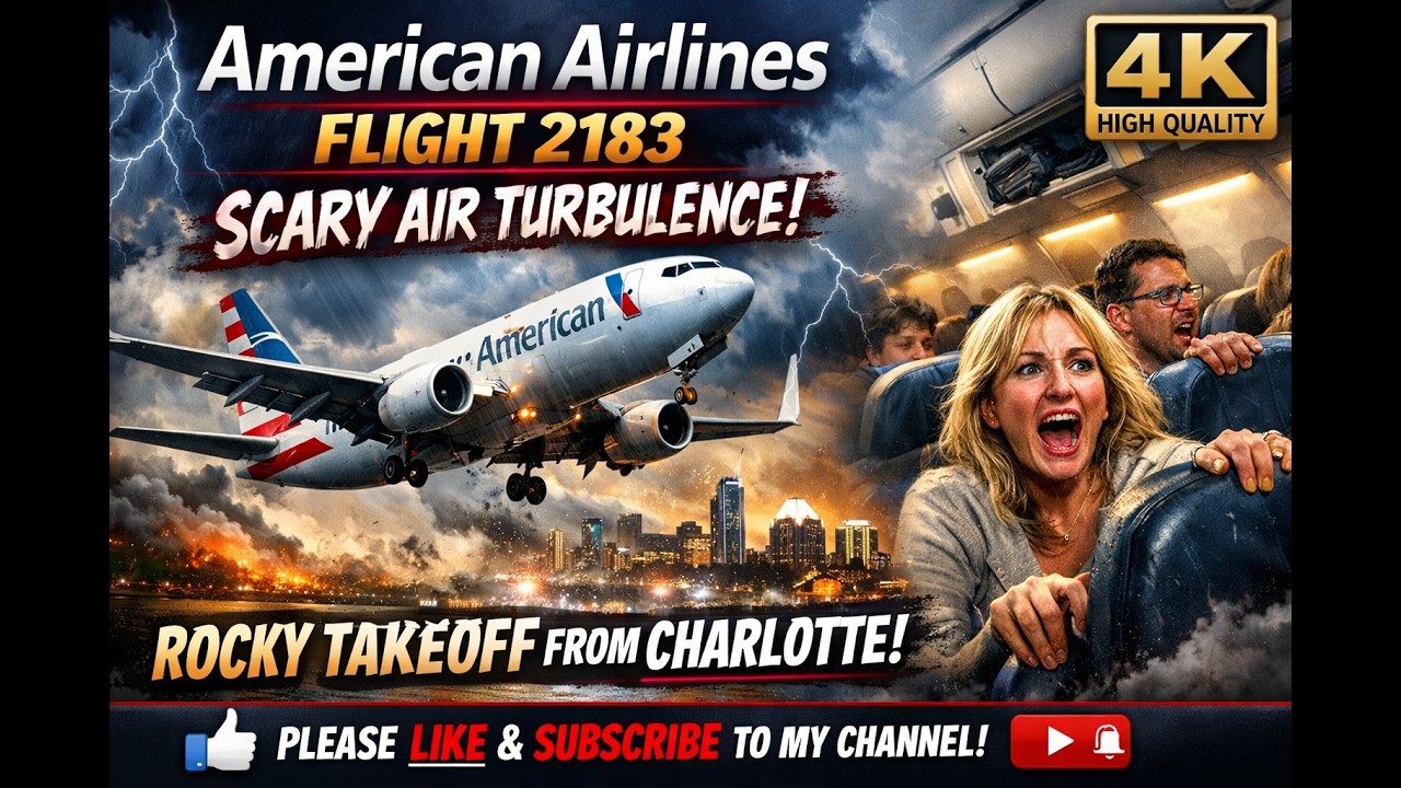 American Airline Flight 2183 Scary Air Turbulences, Rocky Takeoff from ...