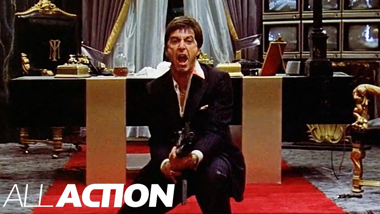 "Say Hello To My Little Friend!" | Iconic Final Scene | Scarface (1983 ...