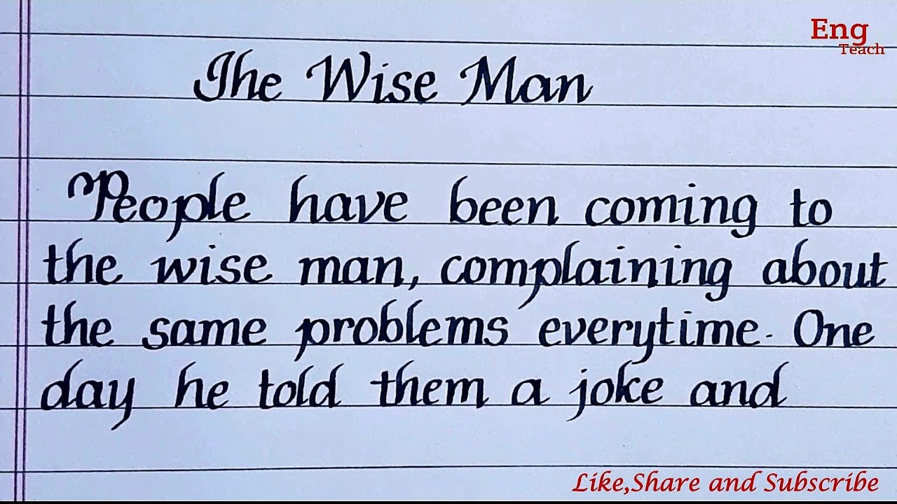 The wise man | The wise man story writing | writing | English ...