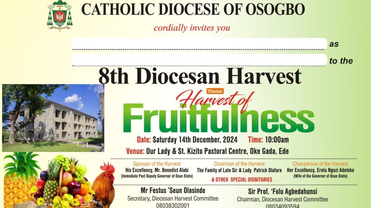2024 Diocesan harvest of fruitfulness - YouTube