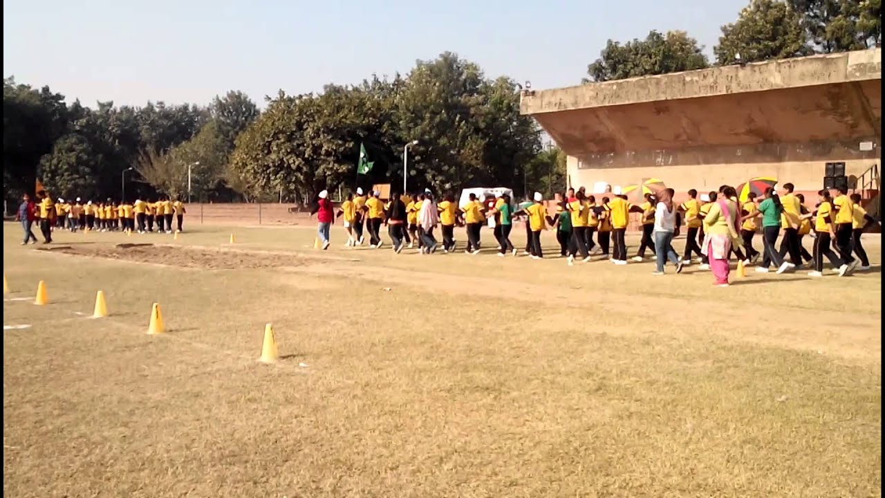 Rehearsal of March Past for final sports day - YouTube
