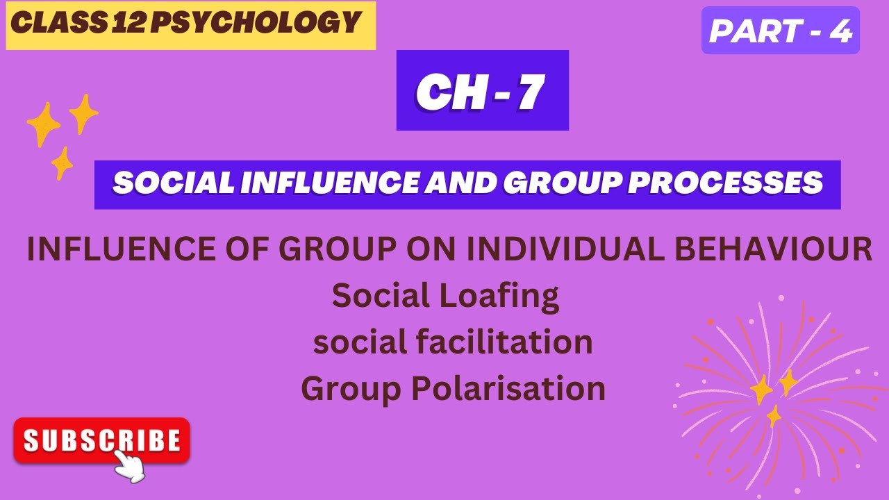 CH - 7 | social influence and group processes | class 12 psychology ...