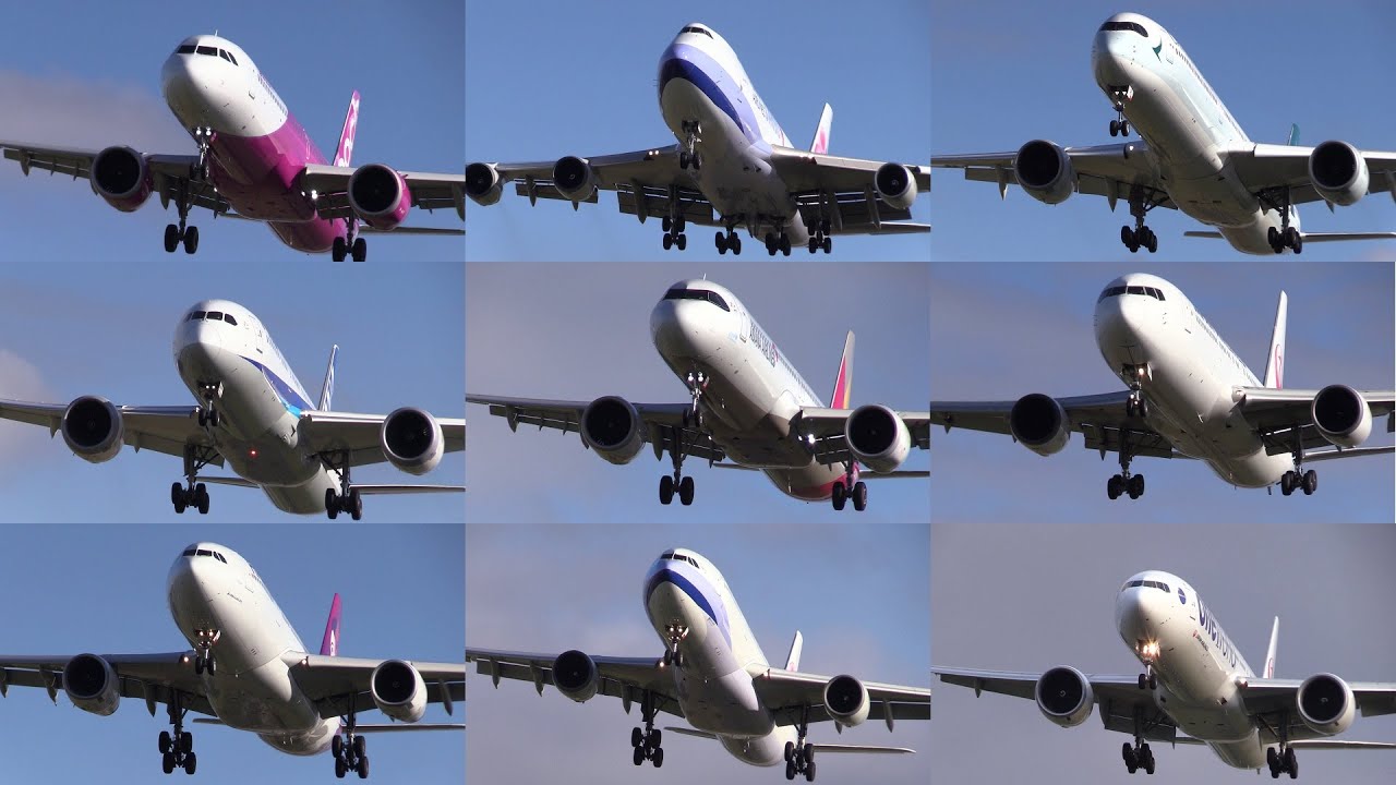 22/09/25 成田国際空港（成田空港） 着陸進入シーン Final Approach Scene of Various Airliners ...