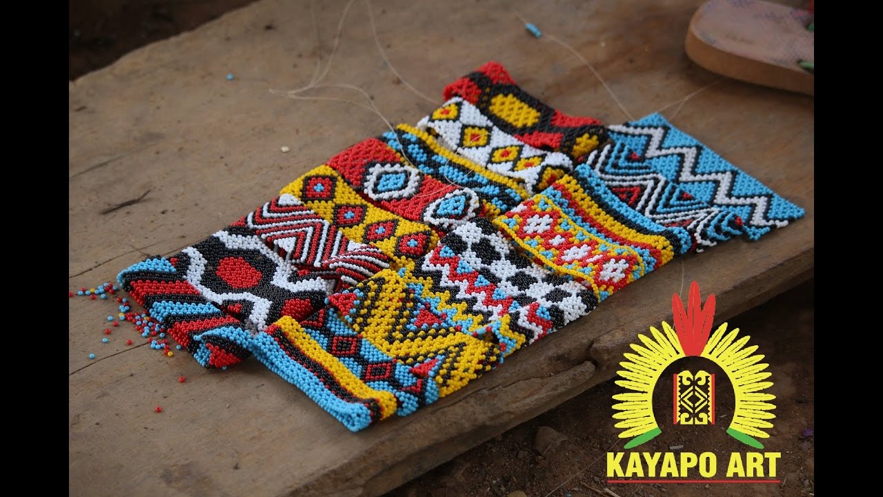 kayapo Art authentic beaded jewelry - YouTube