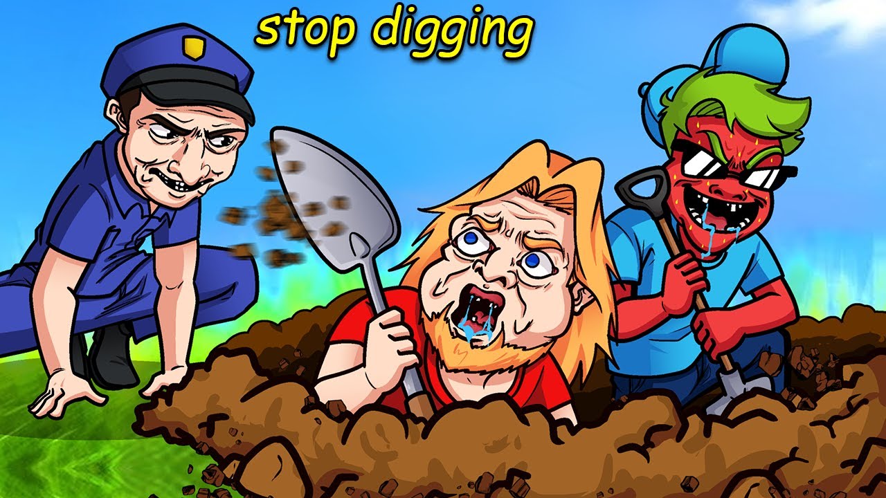 trolling cops by digging a hole... - YouTube