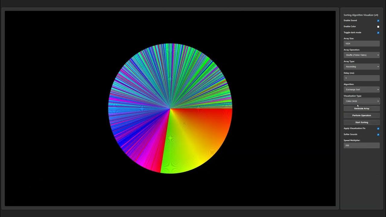 Sort Visualizer Update - I made it about 1,000,000 times more optimized - YouTube