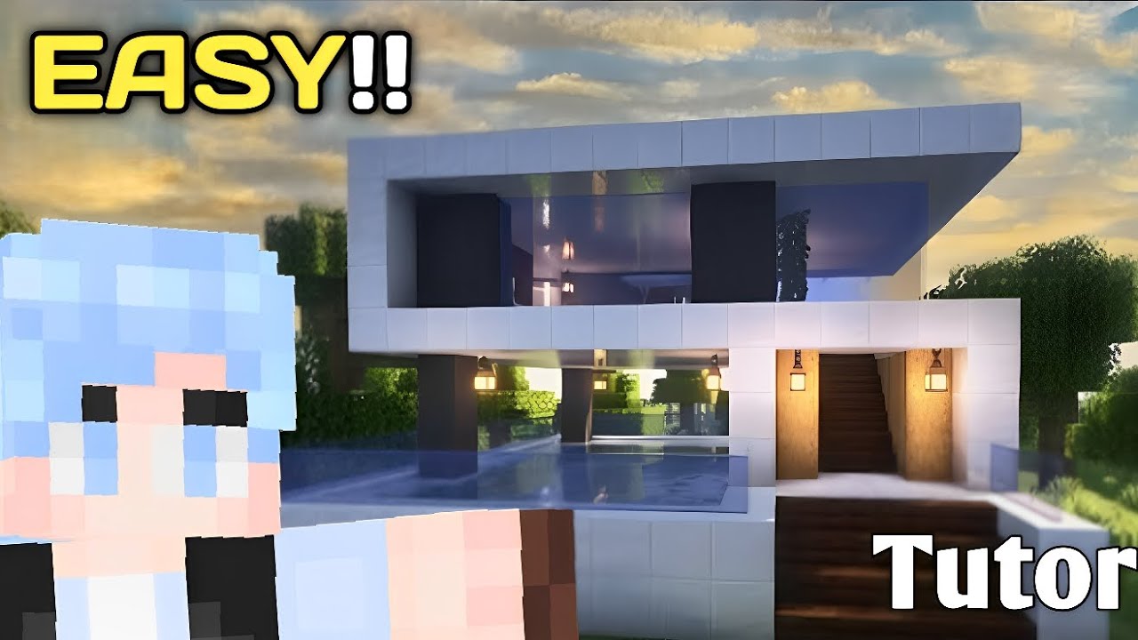 Best and easy way to make morden house in minecraft|tutorial|@Spisomc ...