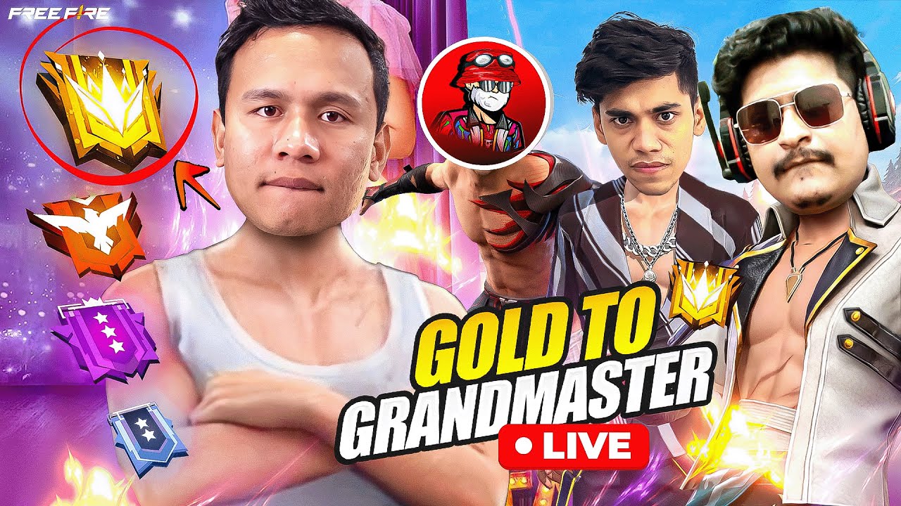 50000+ Rank Score 😱 Top 1 Grandmaster Push V Badge Youtubers 😱 Tonde ...