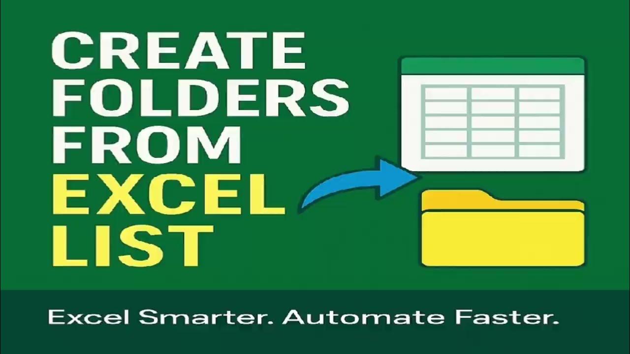Auto Create Folders from Excel List with Power Automate Desktop - YouTube