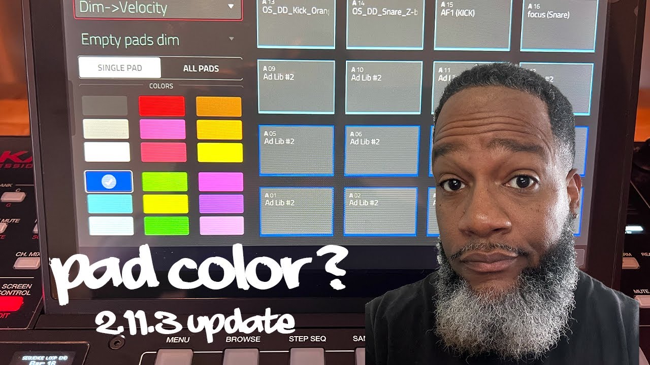 Akai MPC X Pad Color feature since new update 2.11.3 - YouTube