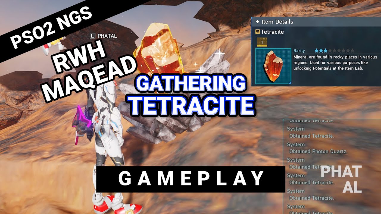 GATHERING TETRACITE! RWH MAQEAD PSO2 NGS PHANTASY STAR ONLINE #PSO2 # ...