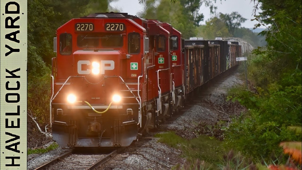 20 rock cars on the Kawartha Lakes Railway train H08 - YouTube