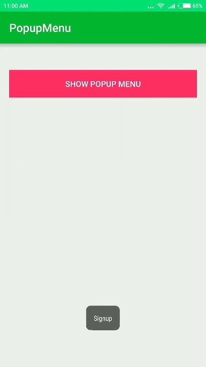 PopUp Menu Example in Android Studio | How to generate ClickListener on menu item. - YouTube