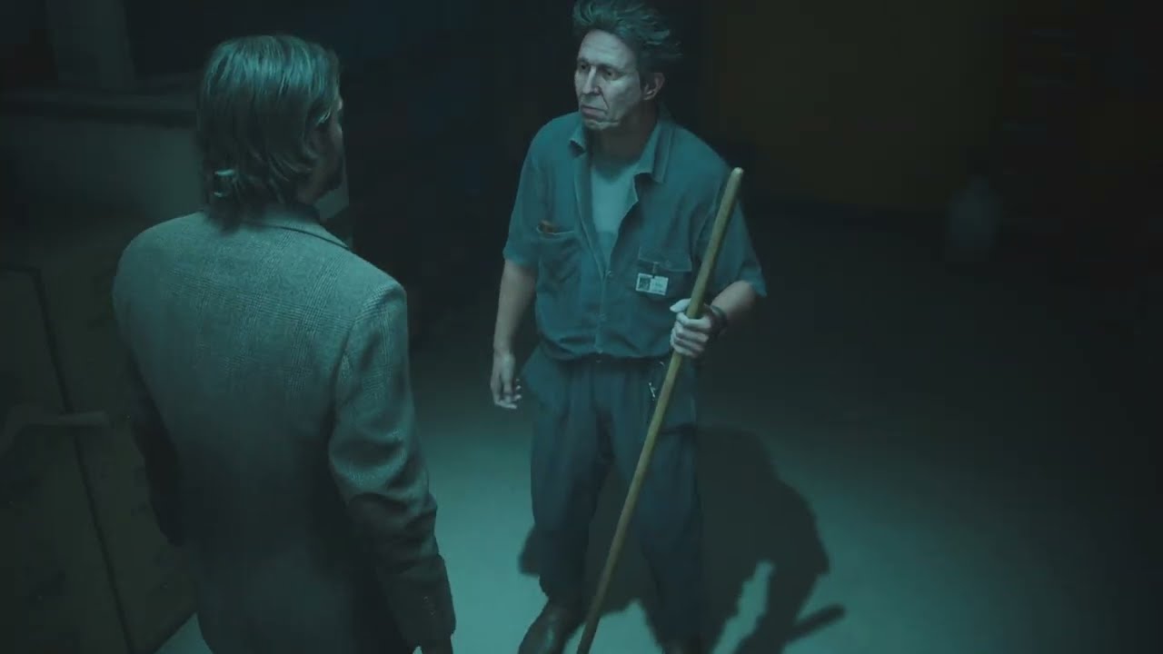 Alan Wake 2 - Alan Meets Ahti The Janitor (from Control) - YouTube