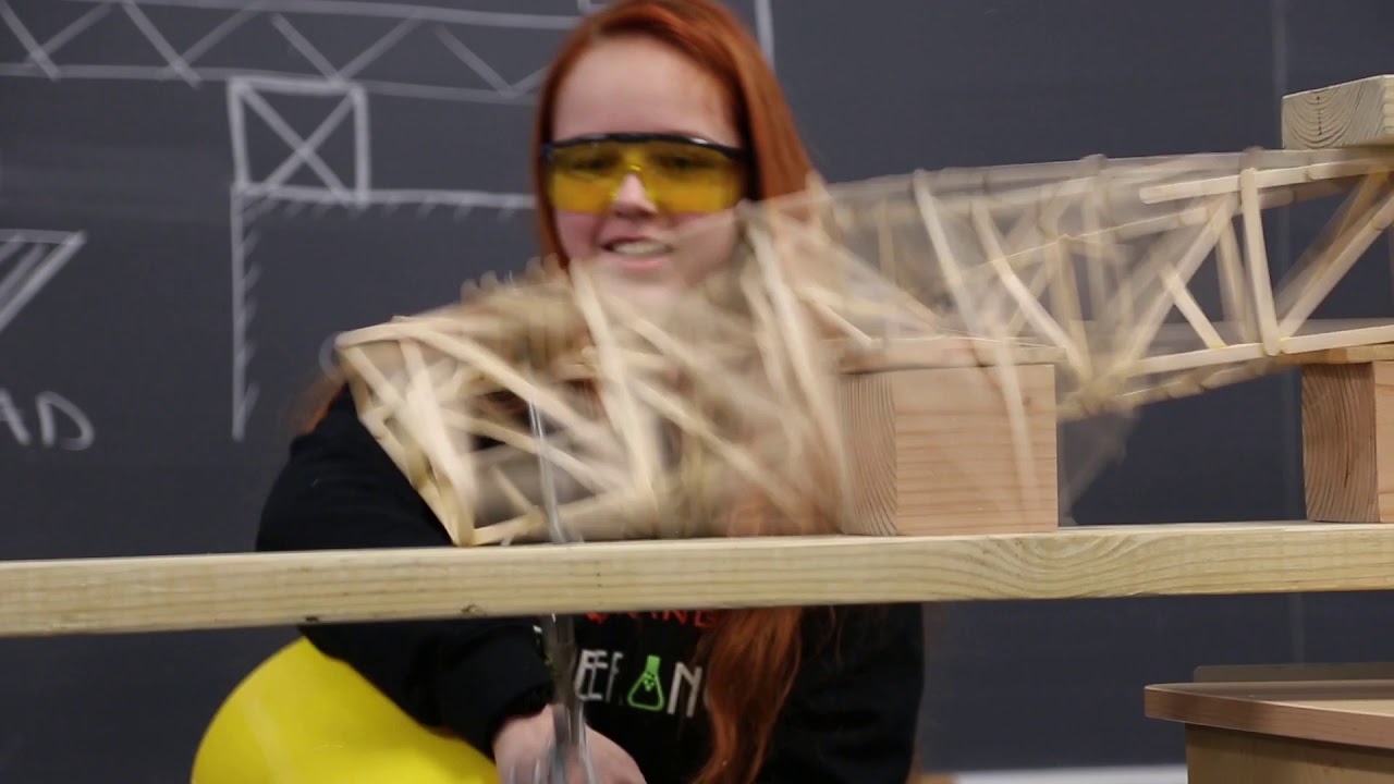 Bridge Breaking 2019 - Engineering Statics Class - TURN UP VOLUME ...