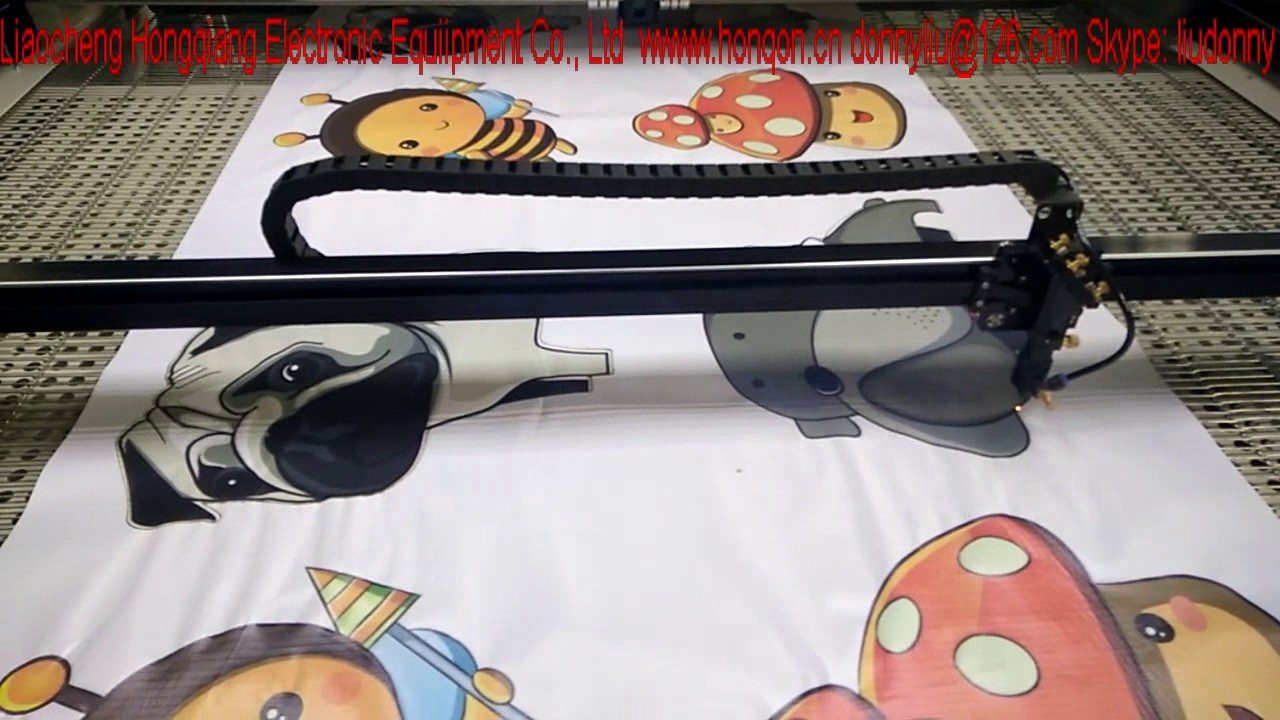 HQ1810V Vision Laser cutter/Printed Fabric/Vision Laser Cutting Machine ...