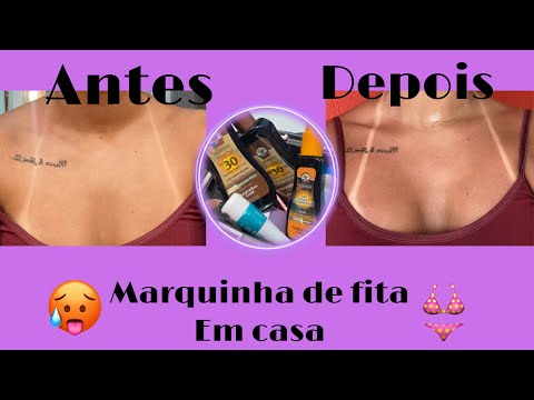 Marquinha de fita em casa 👙🥵☀️😎 #marquinha #bronze