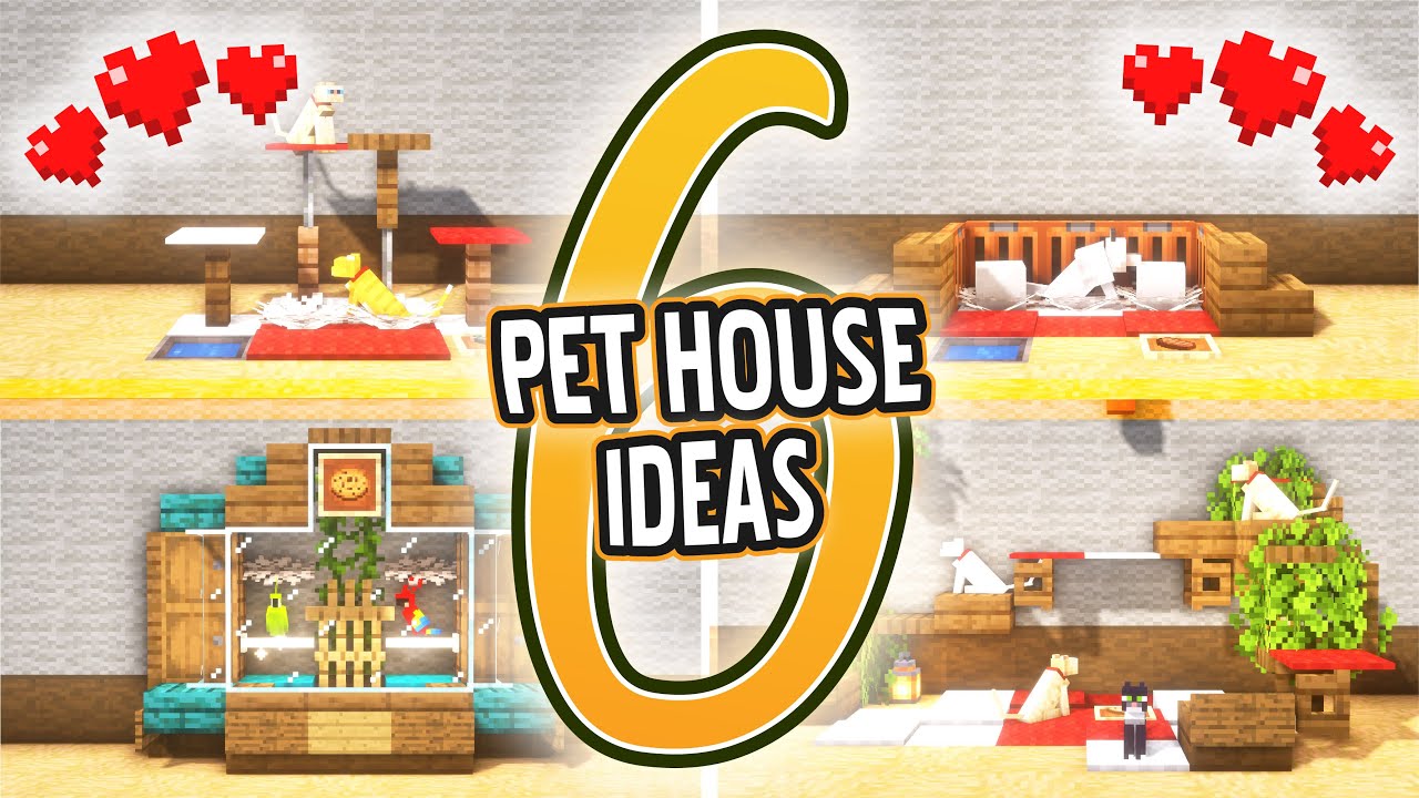 Minecraft | 6 Pet House Build Hack and Ideas Under 2 Minutes - YouTube