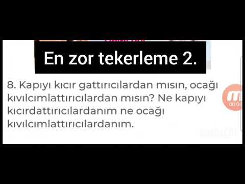 En zor tekerleme 2.#keşfet