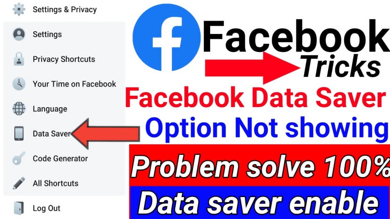 Facebook Data Saver Option Not Show|How to Enable Data Saver Feature in ...