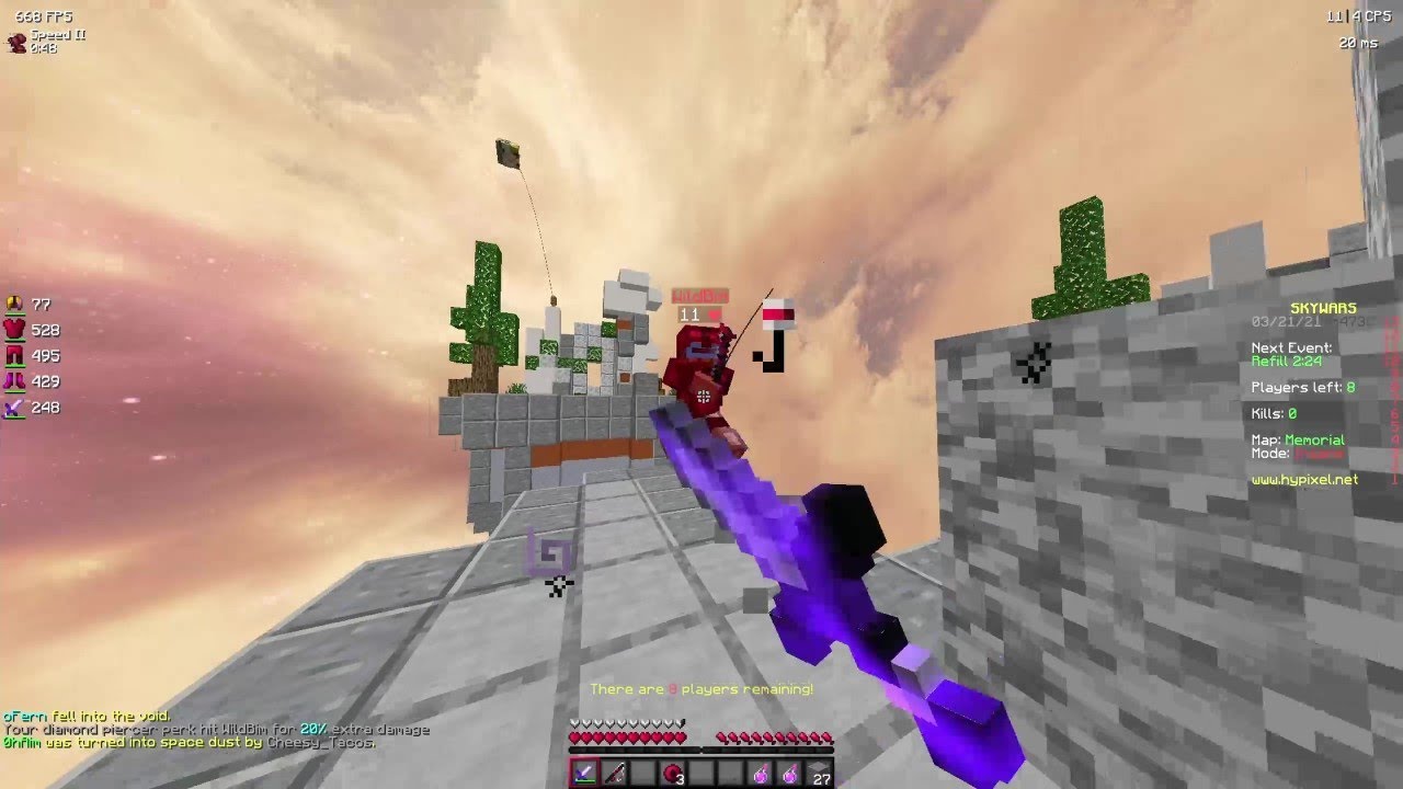 Clean Wins and Kills Hypixel Solo Skywars Highlights - YouTube