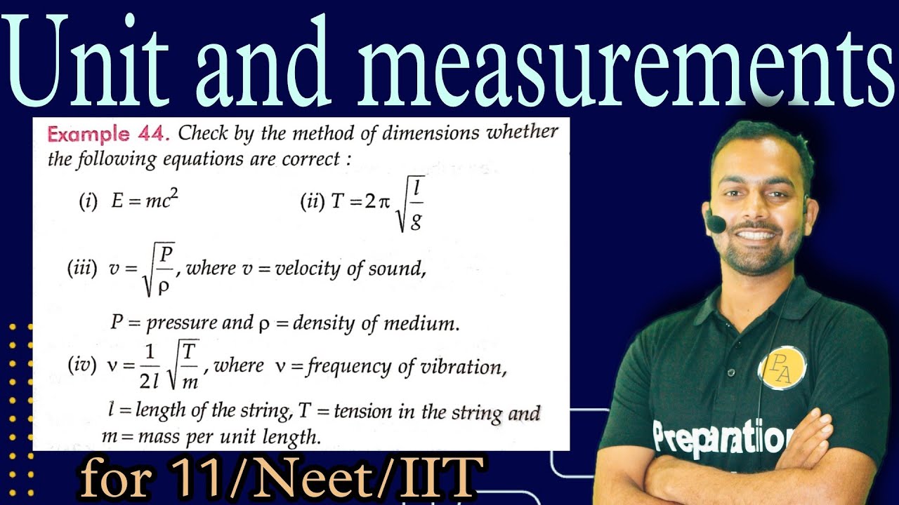 Example- 44 : Check by the method of dimension whether the following ...