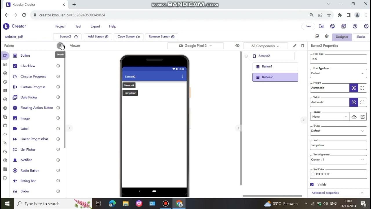 Cara menampilkan pdf di kodular menggunakan web viewer - YouTube