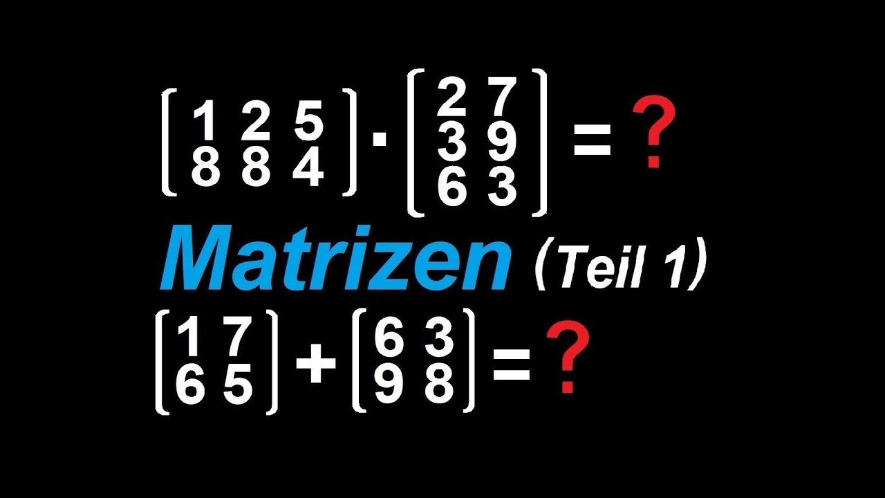 Matrixaddition und -multiplikation, Matrix-Klasse (Teil 1) (C#) - YouTube