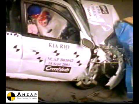 Kia Rio 2000 ANCAP Crash Test (3 stars) - YouTube