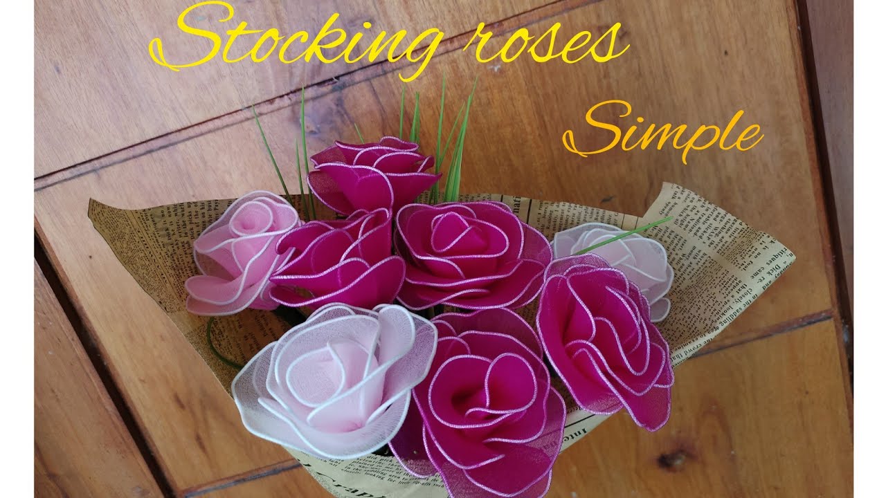 Cara Membuat Bunga Mawar Stoking - YouTube
